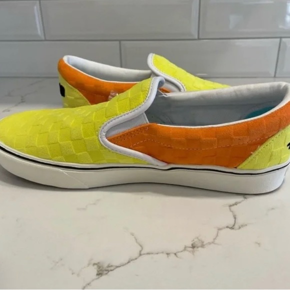 Vans | Shoes | Vans Yellow Checker Board Penn Tennis Editions Slip Ons ...